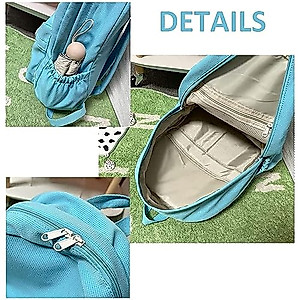 hunmui Difa Backpack, Difas Bear Backpack, Coquette Backpack, Cute Backpacks, Large capacity Casual Rucksack (Black)