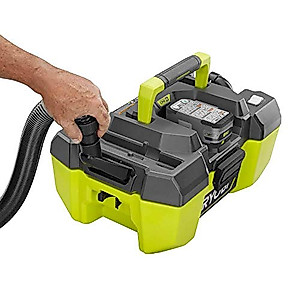 RYOBI 18-Volt ONE + Lithium-Ion Cordless 3 Gal. Project Wet/Dry Vacuum with Acessory Storage, 4.0 Ah Battery and Charger