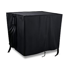 YFUG GO Fire Pit Cover Square - 420D Waterproof Fire Pit Table Cover 33 x 33, Weather Resistant Firepit Covers Square for Patio Firepit Furniture