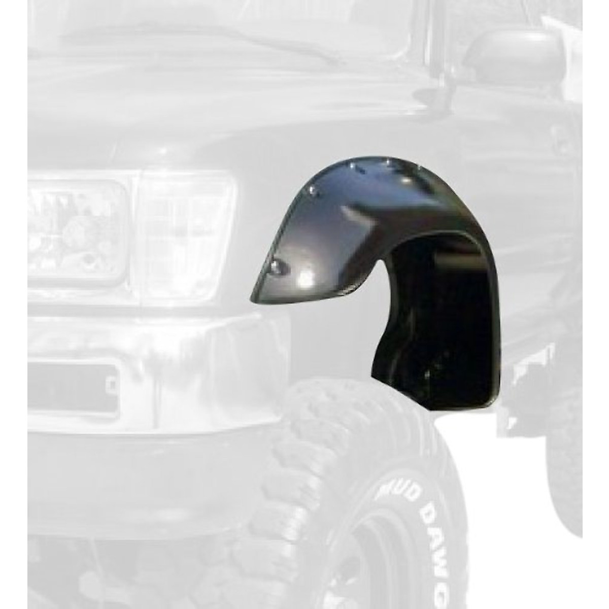 Bushwacker Cutout Pocket/Rivet Style Front Fender Flares | 2-Piece Set, Black, Smooth Finish | 31019-11 | Fits 1989-1995 Toyota Pickup