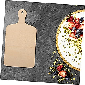 UPKOCH 12pcs DIY Wooden Cutting Board Pizza Accessories Wooden Tray Pizza Cheese Unfinished Wood Cutting Board Pizza Paddle Mini Wooden Chopping Board Unfinished Cutting Board Craft Wood