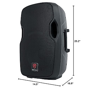 Rockville BPA12 12" Professional Powered Active 600w DJ PA Speaker w Bluetooth