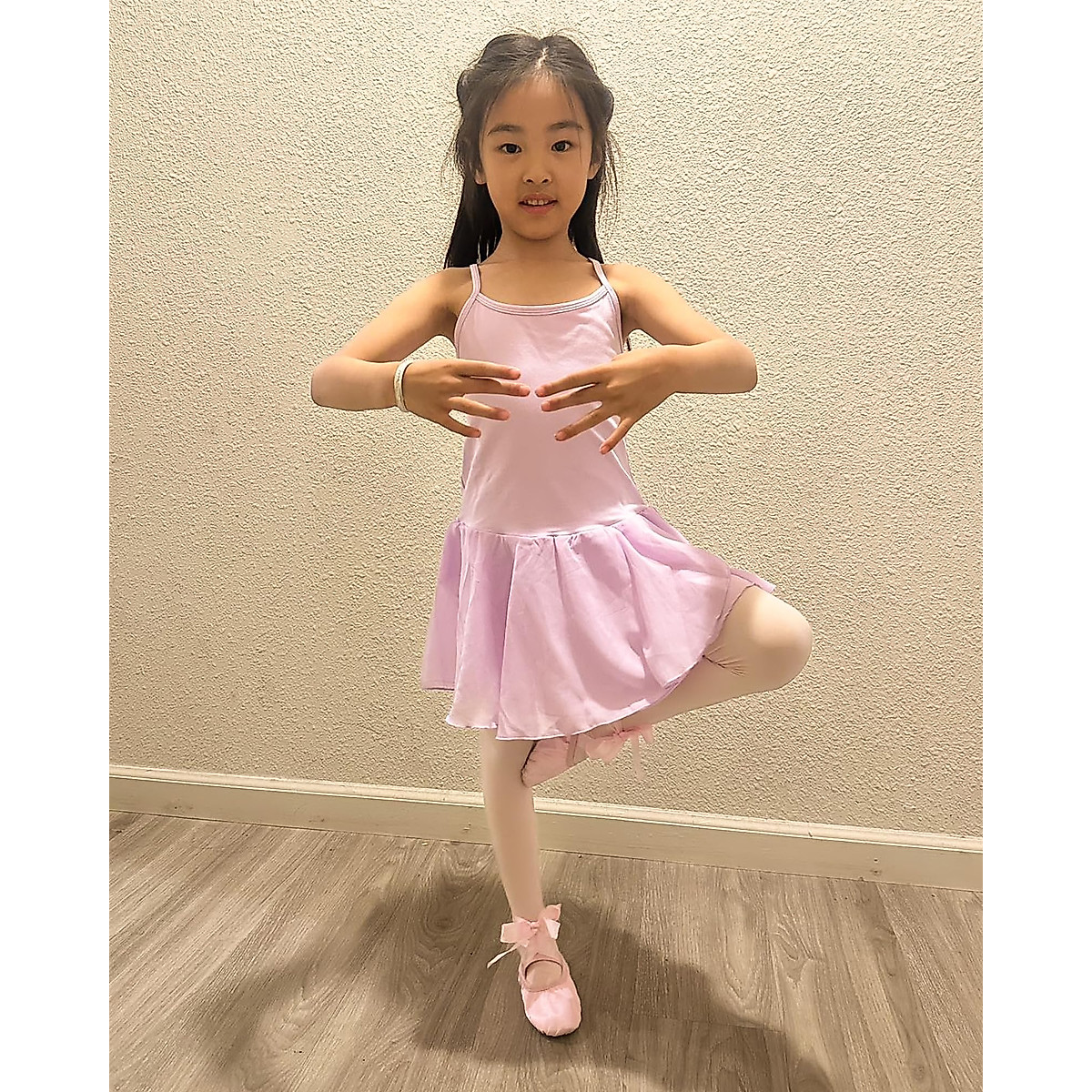 Stelle Ballet Shoes for Girls Satin/Ribbons Ballet Slippers Dance Shoes(Toddler/Little/Big Kids)(Ballet Pink,2ML)