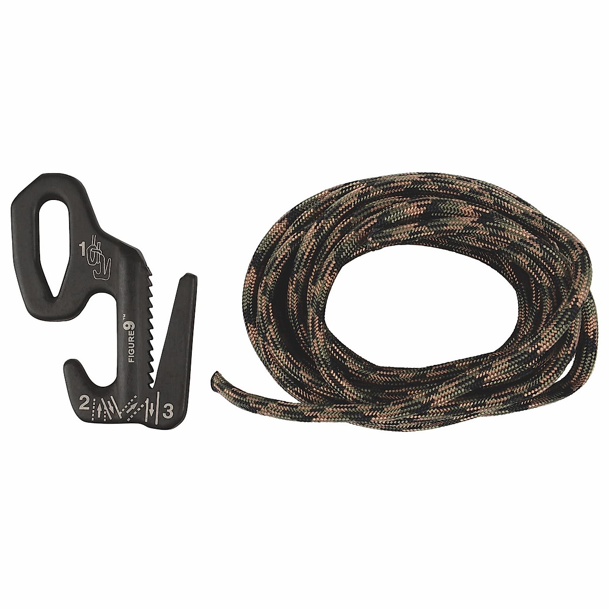 NITE IZE F9L-03-01CAMO Figure 9 Rope Tightener, Large, Black