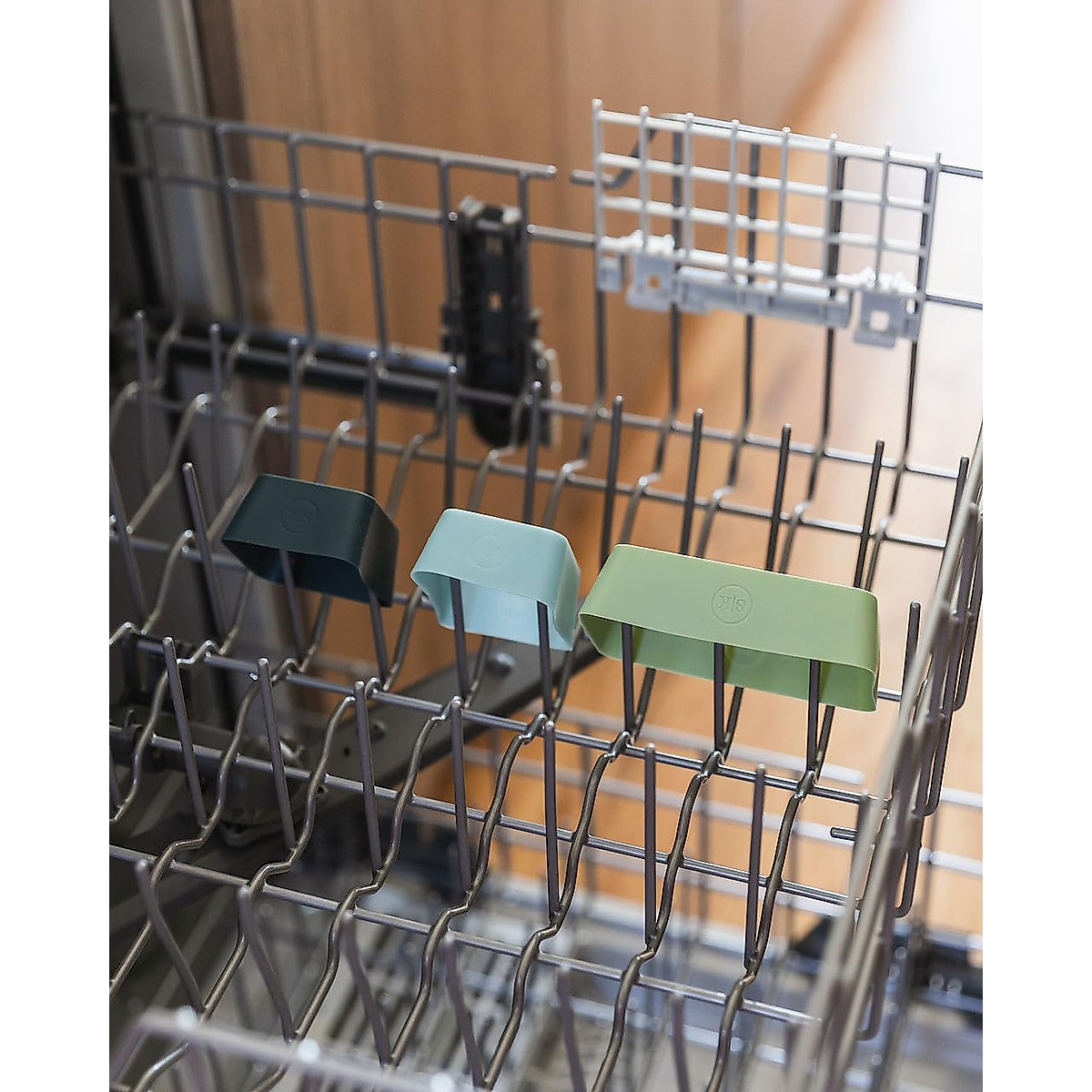 The Silicone Kitchen Reusable Silicone Bento Baking Cup, Non-Toxic, BPA Free, Dishwasher Safe Bento Box Accessories Lunch Box Dividers, Square and Rectangle, 24 Pack, Blue, White, Green