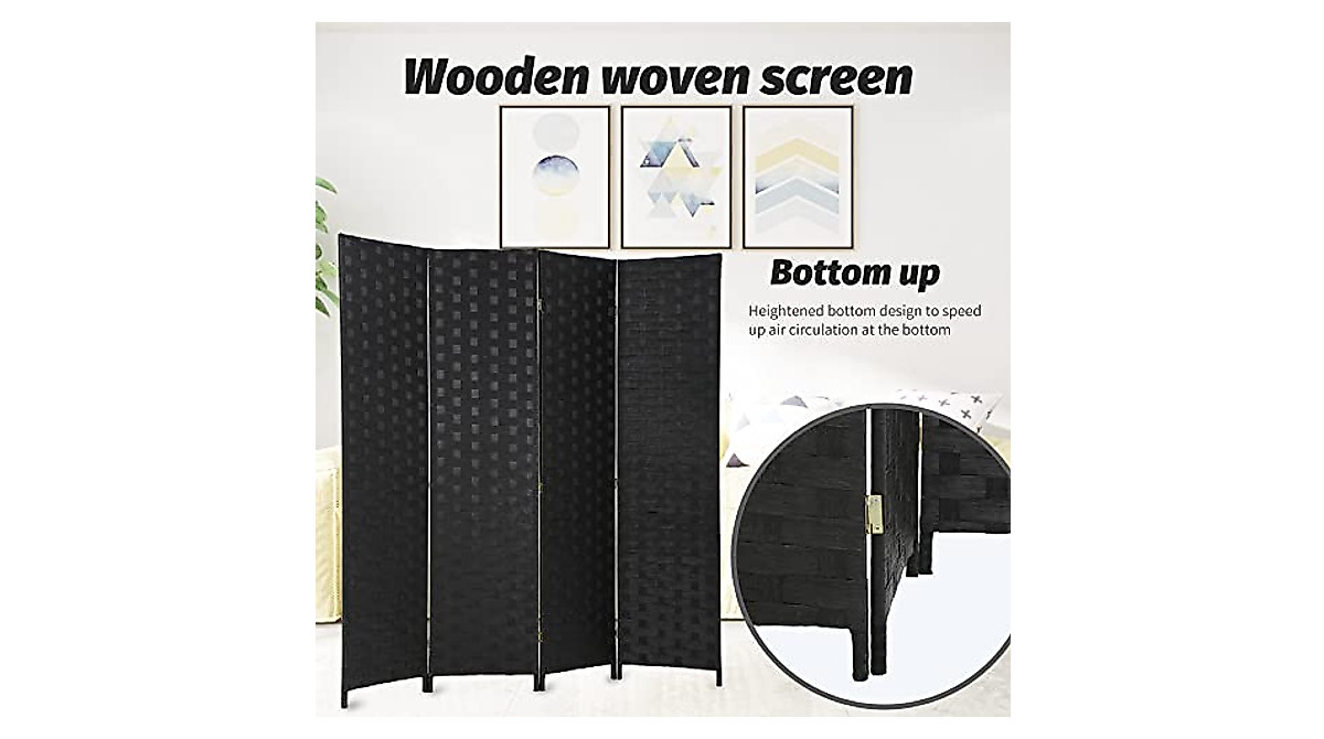 6FT Room Divider - Stylish Portable Privacy Screen