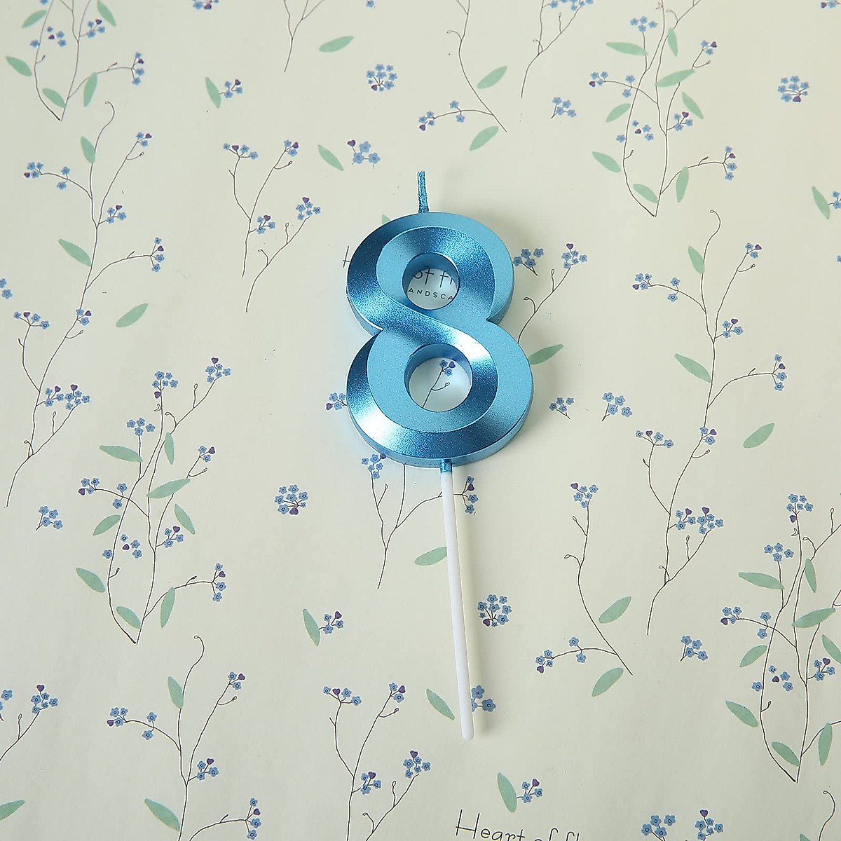 2.76 inch Blue 8 Birthday Candles,3D Number 8th Cake Topper for Birthday Decorations No 18 81 82 83 84 85 86 87 88 89