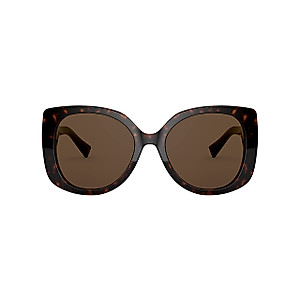 Versace VE 4387 108/73 Havana Plastic Rectangle Sunglasses Brown Lens