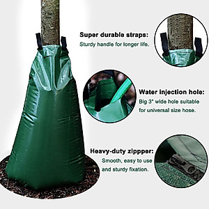 12 Pack 20 Gallon Tree Watering Bags, Reusable, Heavy Duty, Slow Release Water Bags for Trees, Premium PVC Tree Drip Irrigation Bags