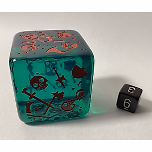 Massive Gelatinous Cube by Severed Books - 51mm Mini and Die - Six-Sided Dice - DND - Pathfinder RPG Roleplaying Game