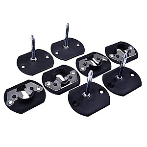 Yoogu 4 Sets Furniture Connector Pin Style Replacements Part Sofa Couch Sectional Connector Black