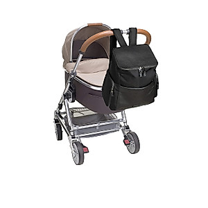 Storksak Alyssa Black & Gold Nappy Bag Backpack