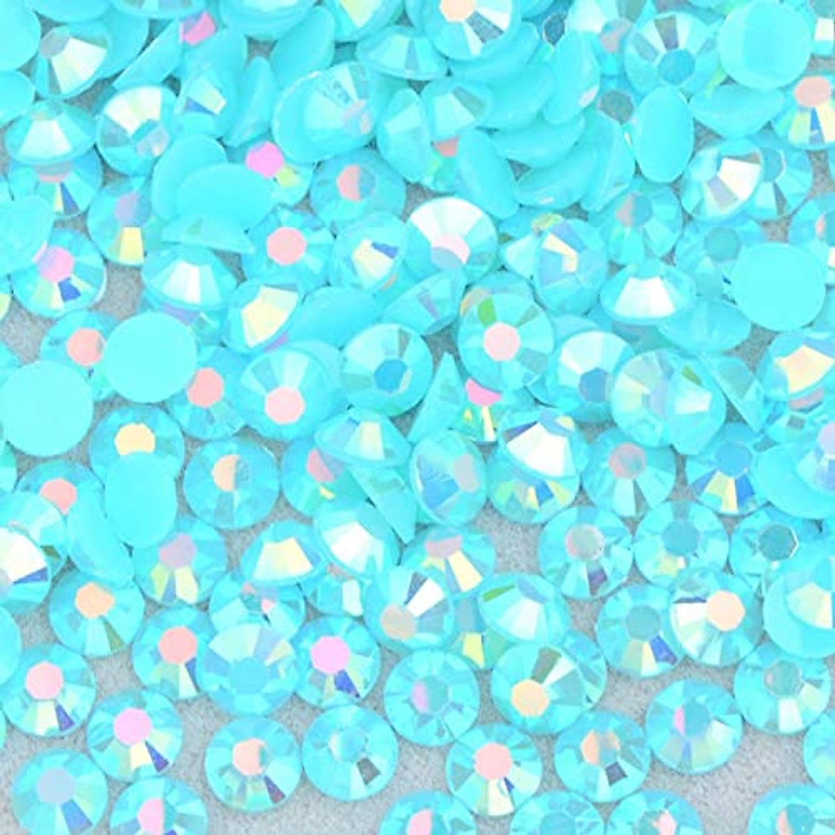 2mm 3mm 4mm 5mm Transparent Light Purple AB Rhinestone Flat Back Resin Crystal Stones Non Hot Fix Jelly Strass