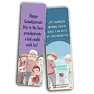Creanoso Grandparents Day Bookmarks (10-Sets X 6 Cards) – Daily Inspirational Card Set – Interesting Book Page Clippers – Great Gifts for Adults and Professionals