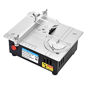 Jadeshay Mini Table Saw, 96W Multi-Use DIY Woodworking & Metal Craft Lathe with Adjustable Speed & Precision Scale for Creative Projects