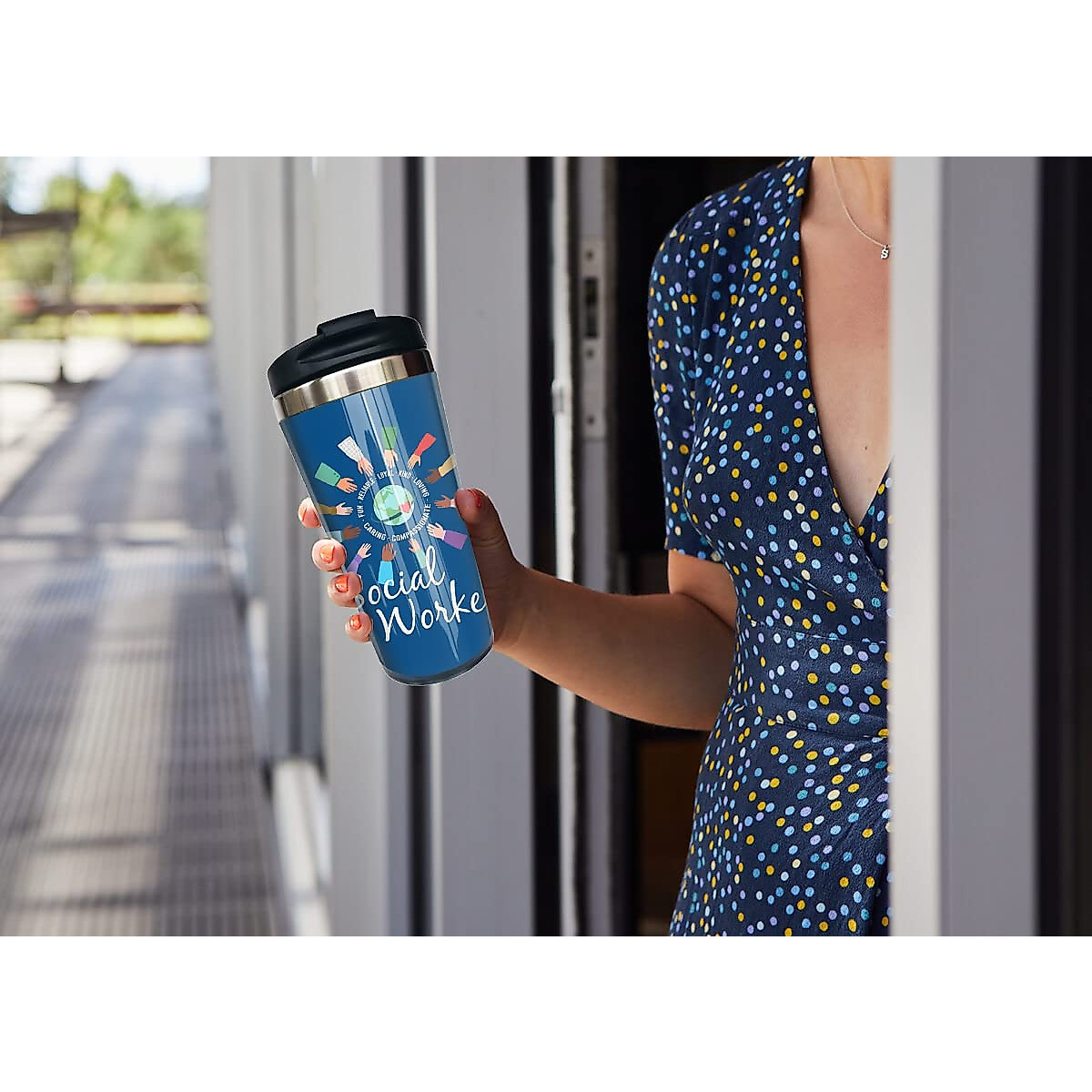 Coolertaste Social Worker Gifts for Women Men, Social Worker Gifts for Office Decor 15oz Tumbler Mug, Appreciation Gifts for Social Works Practitioner, Birthday Graduation Gift Ideas for BSW MSW DSW