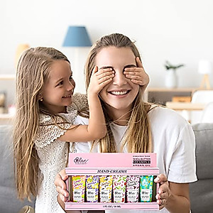 Hand Cream Gift Set - Hand Lotion Gift Set for Dry Crack Hands, Travel Moisturizing Hand Lotion with Vitamin E, Hand Cream Gift Set for Women Christmas Birthday Valentine. Pack of 6,1.0 oz Tube