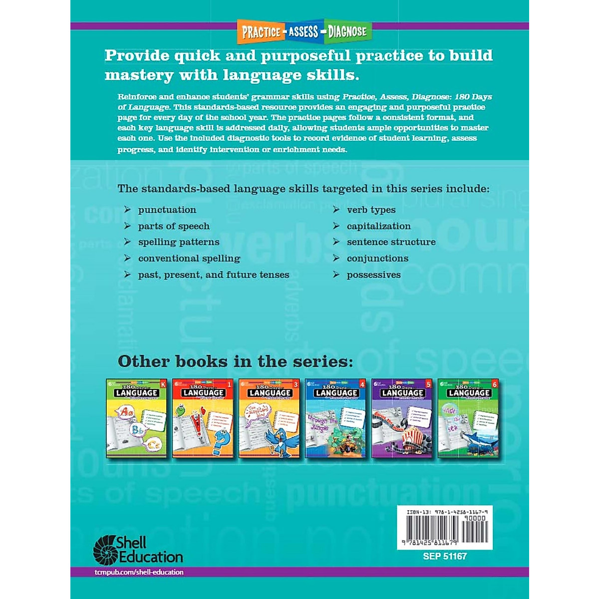 180 Days™: Math, Language, Reading, and Writing for 2nd Grade Practice Workbook for Classroom and Home, Cool and Fun Practice Created by Teachers (180 Days of Practice)