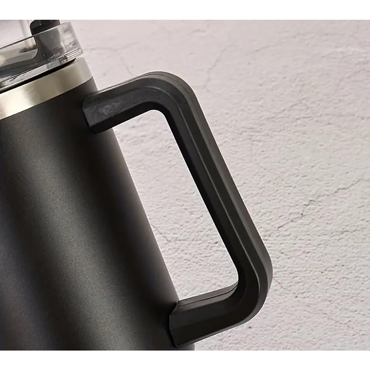 40 Oz Muggs Tumbler with Lid Handle Straw, 304 Stainless Steel Double-layer Vacuum Auto Cup Outdoor large Capacity Travel Mug Thermos Travel Coffee Mug for Home, Office (White)