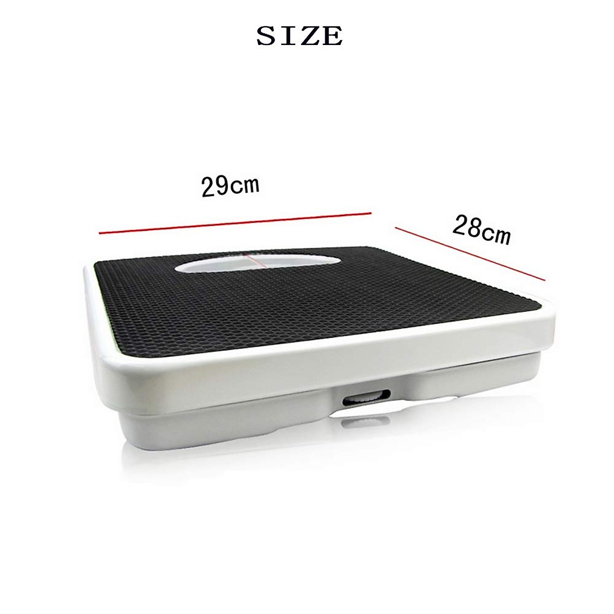 Professional Analog Bathroom Scale, 300lb/136kg Capacity Extra Large Mechanical Dial Heavy Duty Professional Accurate(Black)