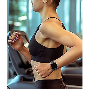 Maledan Sport Bands Compatible with Apple Watch Band 44mm 42mm 45mm 49mm Men Women, Waterproof Silicone Strap Replacement Wristbands for iWatch Series 8 7 6 5 4 3 2 1 SE, Anthracite Black/Red Black