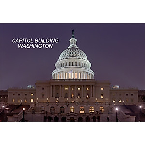DC District of Columbia USA United States Fridge Refrigerator Magnets (1 Piece, Style: Capitol Building Washington #N2)