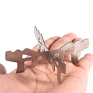 Lixada Stainless Steel Alcohol Stove Rack Cross Stand Outdoor Camping Stove Stand Support Rack (20g)