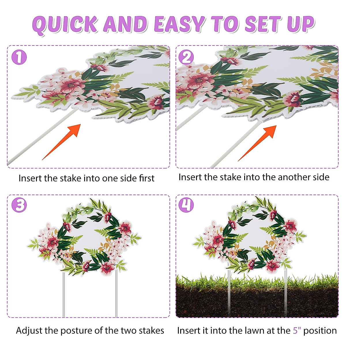 Thten 14 Pack 12 Inch Welcome Home Yard Sign with Stakes for New or First-Time Homeowners,Welcome a New Baby, Military, the Sick or Service Member Home Sign,Deployment Homecoming or Housewarming