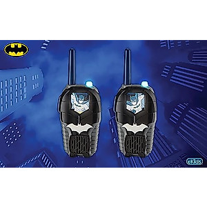 Batman Toy Walkie Talkies for Kids, Static Free Indoor and Outdoor Toys for Boys with Light Up Graphics Designed for Fans of Batman Toys