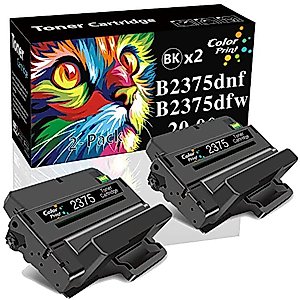 ColorPrint Compatible Toner Cartridge Replacement for Dell B2375DNF B2375 B2375DFW 2375 2375DNF 2375DFW Work with 593-BBBJ 593-BBBI 8PTH4 C7D6F B2375DN NWYPG Laser Printer (2-Pack, Black High Yield)