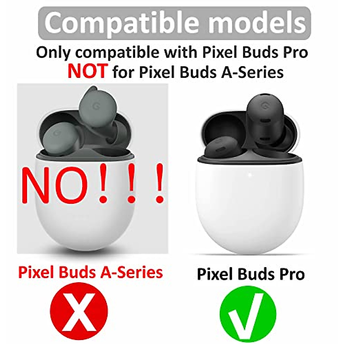 Memory Foam Tips Compatible with Pixel Buds Pro Ear Tips Eartips, 6 Pairs No Silicone Pain Noise Reduce Comfortable Fit in Case Earplug Compatible with Google Pixel Buds Pro - S/M/L Black