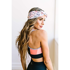 Maven Thread Bow Asana Headbands, Wide Sports Headbands with Bow for Running, Yoga, Gym and Athletic Workouts - 4 Thick Non-Slip Sweatbands, 2pk