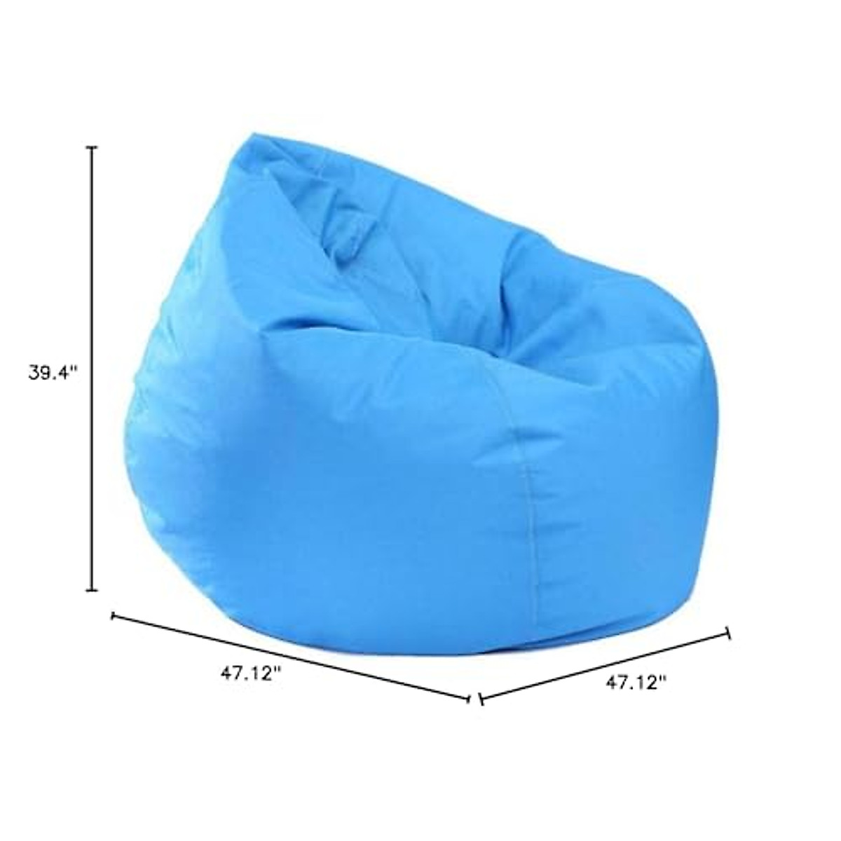 Soft Bean Bag Chairs for Kids and Adults, Lazy Lounge Storage Bean Bag Chair Cover Unfilled Sofa Beanbags Stuffed Animal Storage Indoor Outdoor (Blue - B, 23.6x25.6inch)