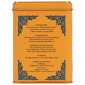 Harney & Sons HT Decaf Hot Cinnamon Tea, 20 Tea Sachets, 1.4 oz (40 g)