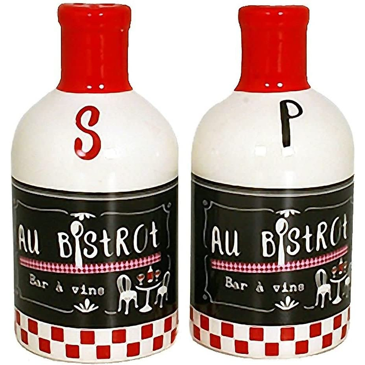 French Bistro Ceramic Salt and Pepper Shakers