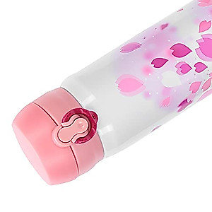 Vacuum Insulated Stainless Steel Thermos Cup,Portable Leakproof Coffee Beverage Travel Mug with Removable Lid for Biking Backpack Camping Office (Cherry blossoms)