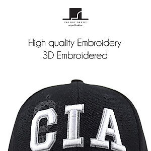 The Hat Depot Law Enforcement Police Officer 3D Embroidered Baseball Cap (CIA)