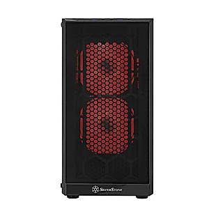 SilverStone Technology SST-PS15B-RGB Micro-ATX Computer Case with Tempered Glass and 2 X RGB Front Intake Fans PS15B-RGB