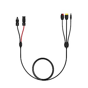 Nurzviy SolarEpoch 3-in-1 Solar Panel Connector Extension Cable Splitter, Compatible with Anderson Connector DC 8mm Adapter XT60 Female Connector
