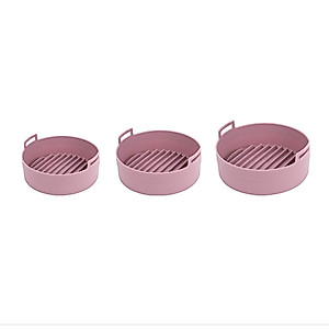 100% Platinum Silicone Pot for Air Fryer and Microwave (Pink, X-Large (Diameter 8.7 in))
