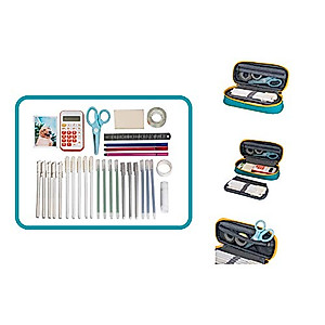 Big Capacity Pencil Pen Bag Pencil Case Marker Stationery Bag Organizer for School & Office StudentsTeachersKids-Pencil Pouch with Zipper (Green)