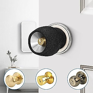 4 PCS Round Door Handle Protector - Anti-Skid Anti-Scald Door Knob Cover, Washable Door Handle Cover for Summer and Winter