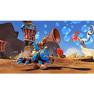 Skylanders Superchargers characters figures with bonus micro comic bundle. Birthday Bash Big Bubble Pop Fizz, Lava Lance Eruptor, Sky Slicer, Splat, Big Bubble Pop Fizz and Elite Zook.