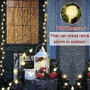 TURNMEON 100 LED 39.4 Ft Christmas Lights Globe String Lights Decor, Timer 8 Modes Plug in Fairy Lights for Bedroom Indoor Outdoor Christmas Decoration Home Yard Garden Xmas Tree Decor (Warm White)