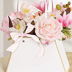 SEWACC Organza Ribbon Shimmer Sheer Chiffon Ribbon Wide Pink Wired Ribbons for Gift Wrapping DIY Crafts Bouquet Garland Baking Bowknot Wedding Party