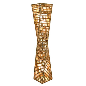 Artiva USA Phuket 51" 2-Light Unique Handcrafted Twist Rattan Floor Lamp