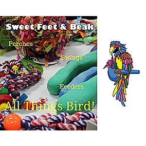 Sweet Feet and Beak Chew Popper Bird Foraging Toy - Toys for Bird Cages - Tough Plastic Pet Toy - Foraging Toys for Parrots, Cockatiels, Lovebirds, Budgies & Other Birds - Bird Accessories (Small)