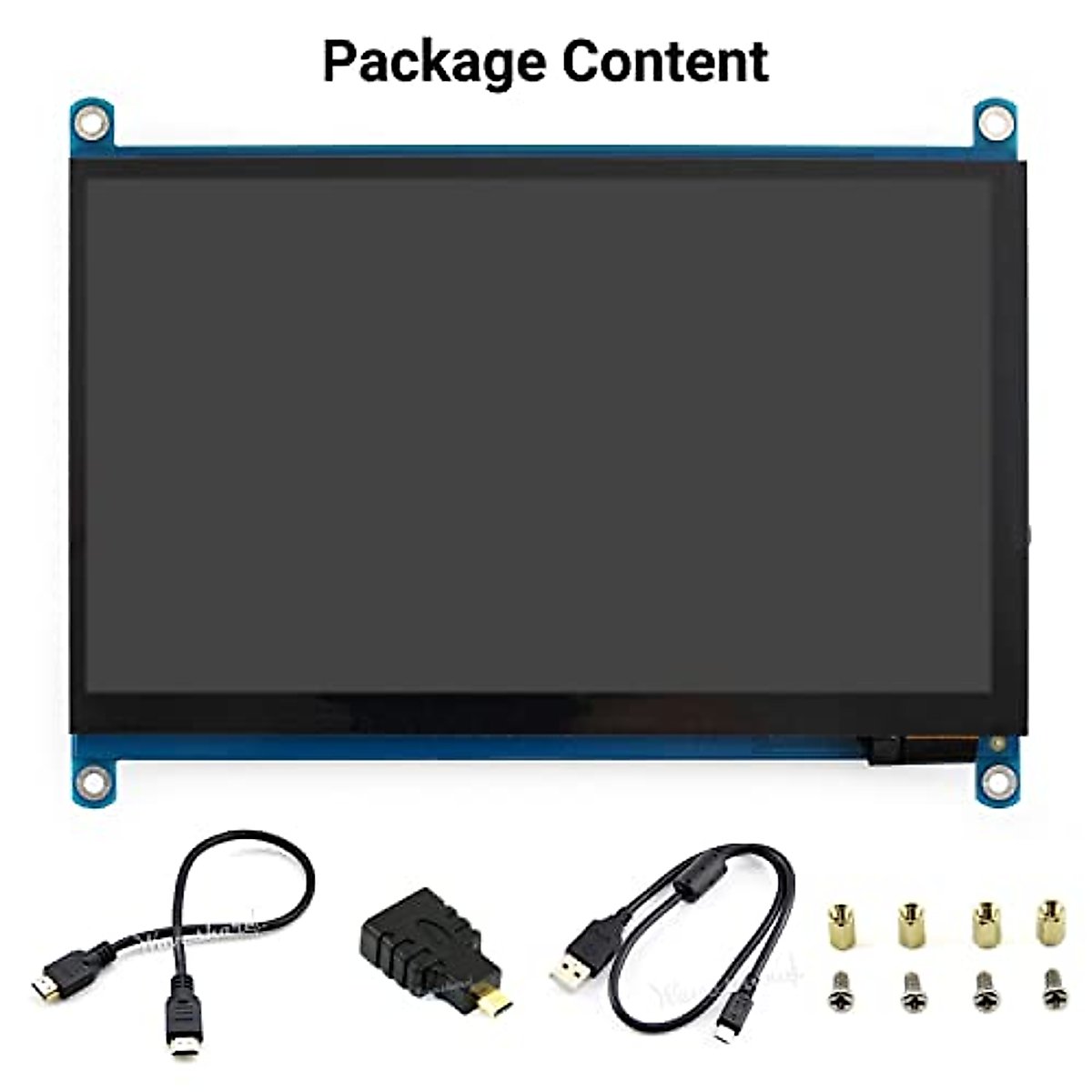 Waveshare 7inch Capacitive Touch Screen LCD Compatible with Raspberry Pi 5/4B/3B+/3A+/2B/B+/A+/Zero/Zero W/WH/Zero 2W CM3+/4 Series Boards 1024×600 Resolution HDMI IPS Supports Windows