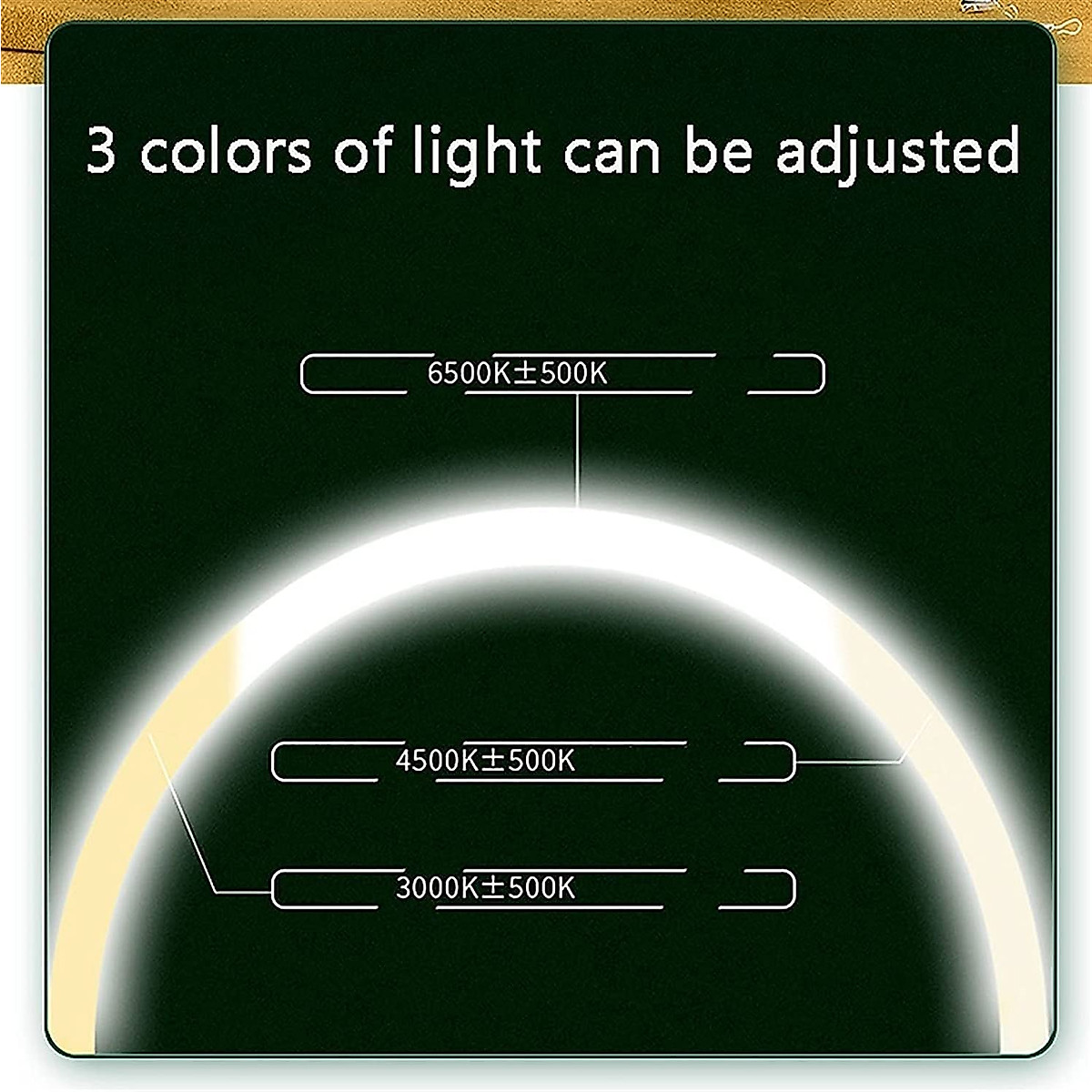 YXYH Cosmetic Organizer with Fan and 360° Rotating LED Mirror 3 Color Adjustable Standing Countertop Multifunctional Makeup Storage Box ( White)