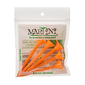 ProActive Sports Martini Golf 3-1/4" Durable Plastic Tees 5-Pack (Orange)